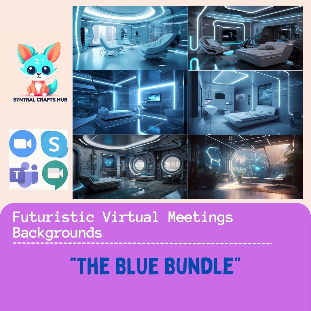 39 Virtual Backgrounds Futuristic Backdrops for MS Teams Zoom - Etsy