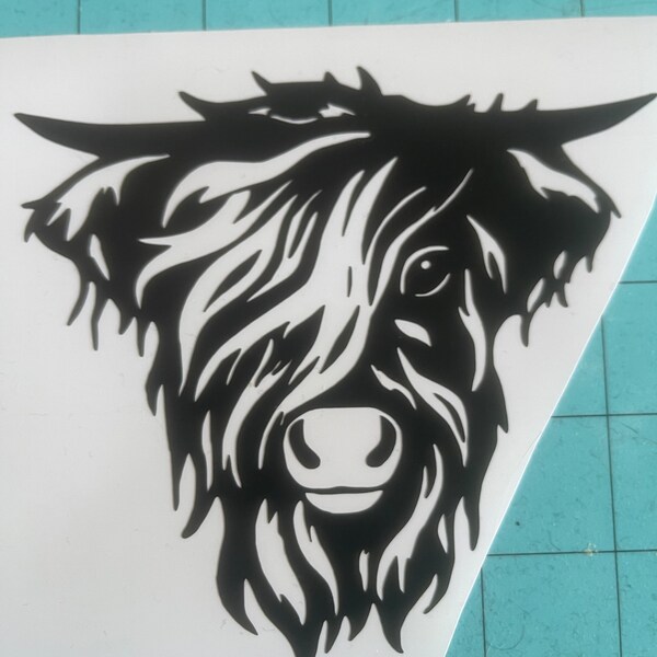 Highland Cow Vinyl Decal - Etsy