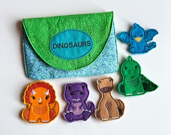 5 Little Monkeys Jumping on the Bed Felt Finger Puppet Story Bag ...