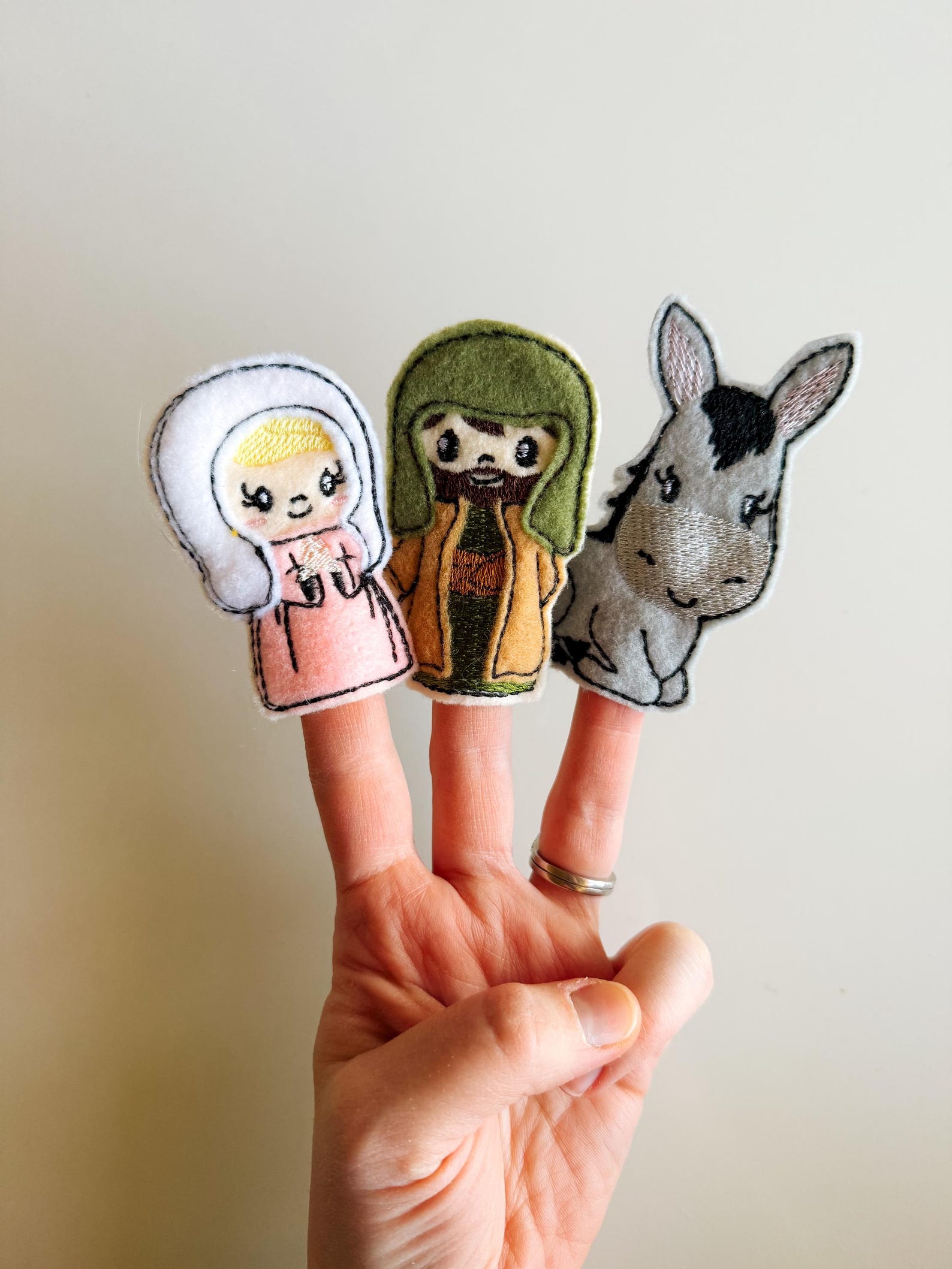 Nativity Felt Finger Puppet Story Bag, Storytelling for Kids ...