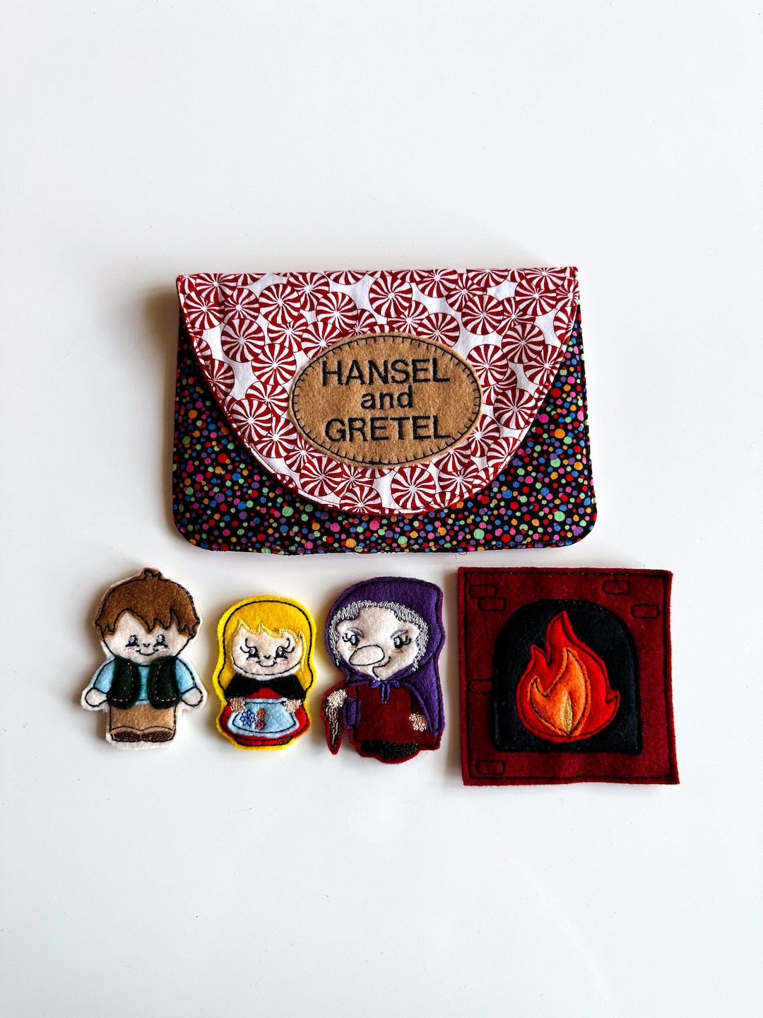 Hansel and Gretel Felt Finger Puppet Story Bag, Storytelling for Kids ...