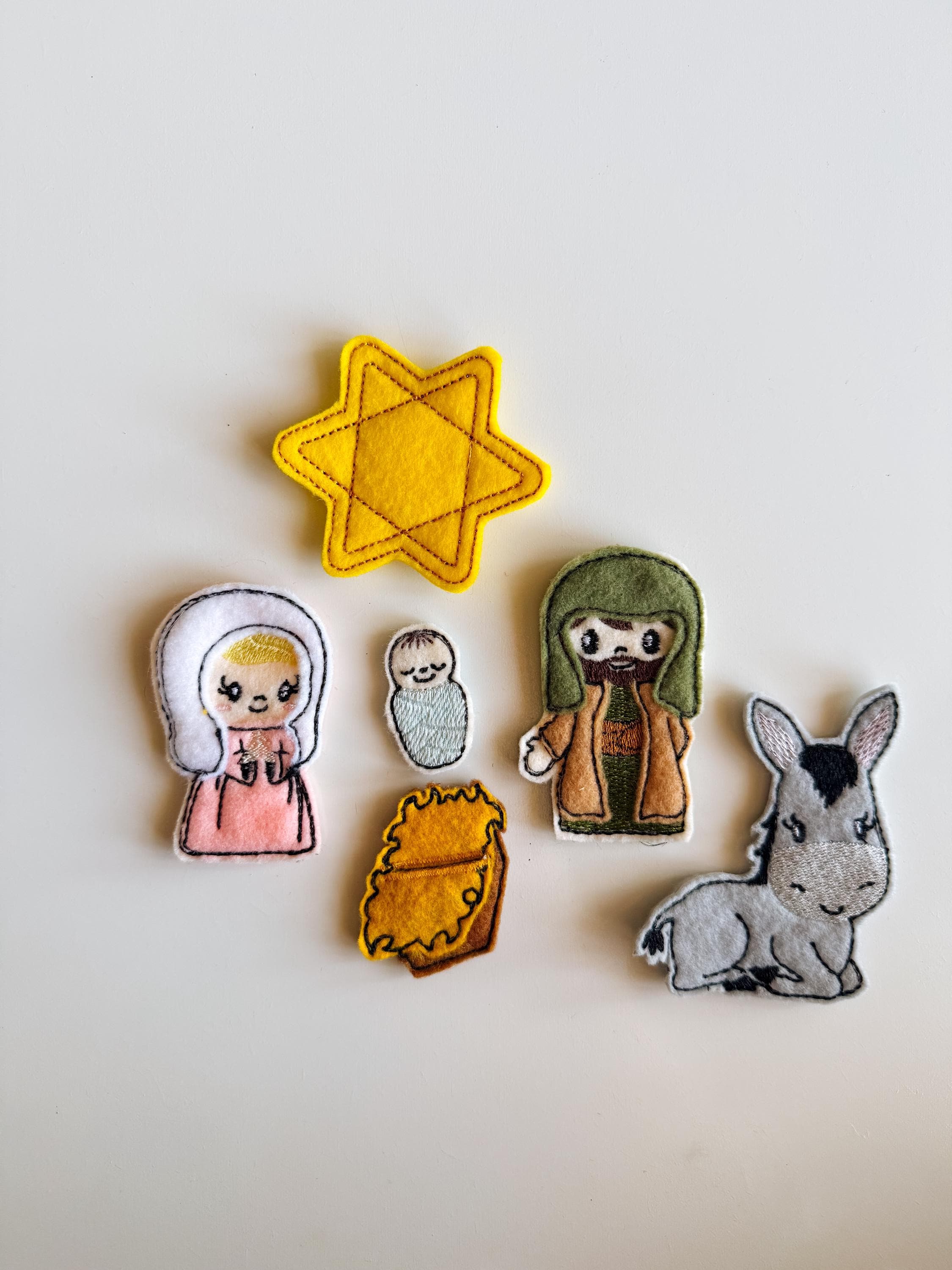 Nativity Felt Finger Puppet Story Bag, Storytelling for Kids ...