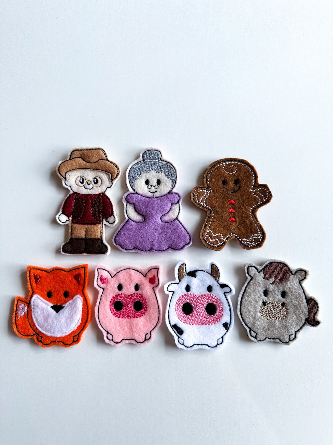 Gingerbread Man Felt Finger Puppet Story Bag, Storytelling for Kids ...