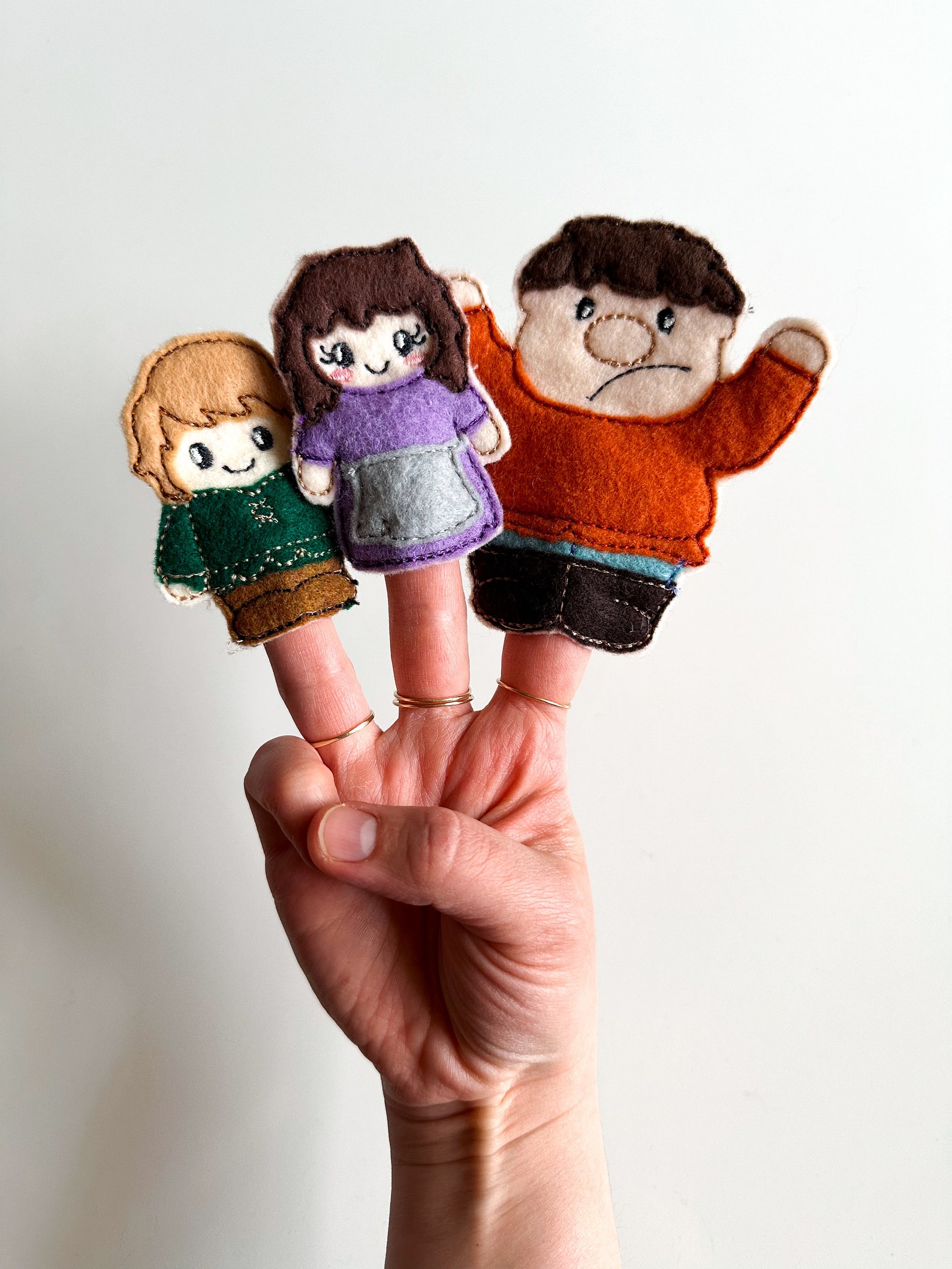 Jack and the Beanstalk Felt Finger Puppet Story Bag, Storytelling for ...