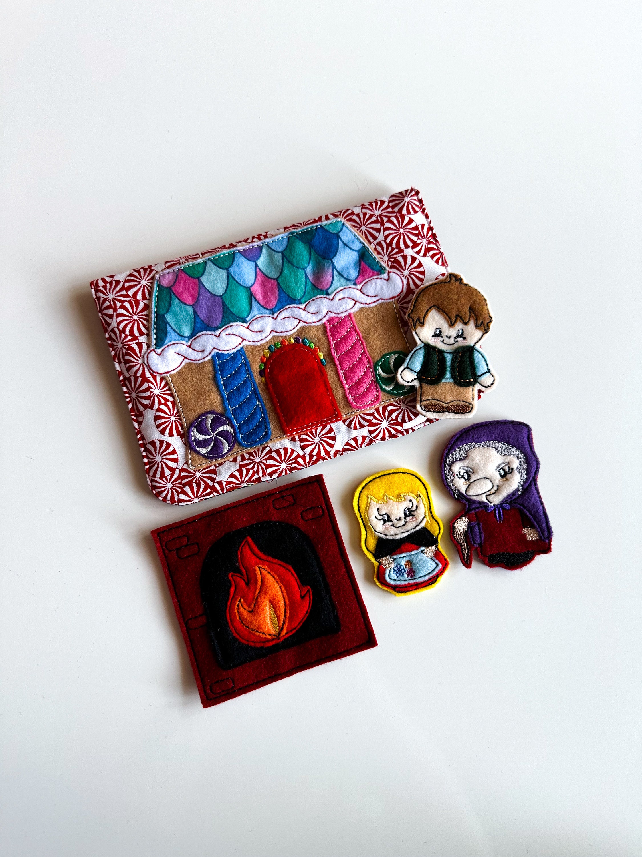 Hansel and Gretel Felt Finger Puppet Story Bag, Storytelling for Kids ...