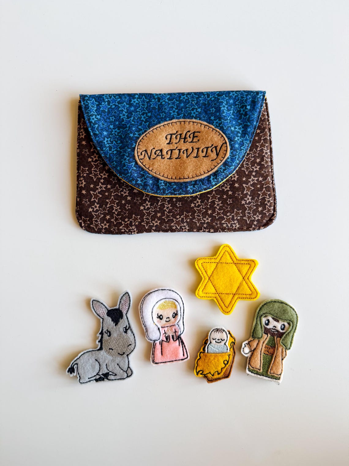 Nativity Felt Finger Puppet Story Bag, Storytelling for Kids ...