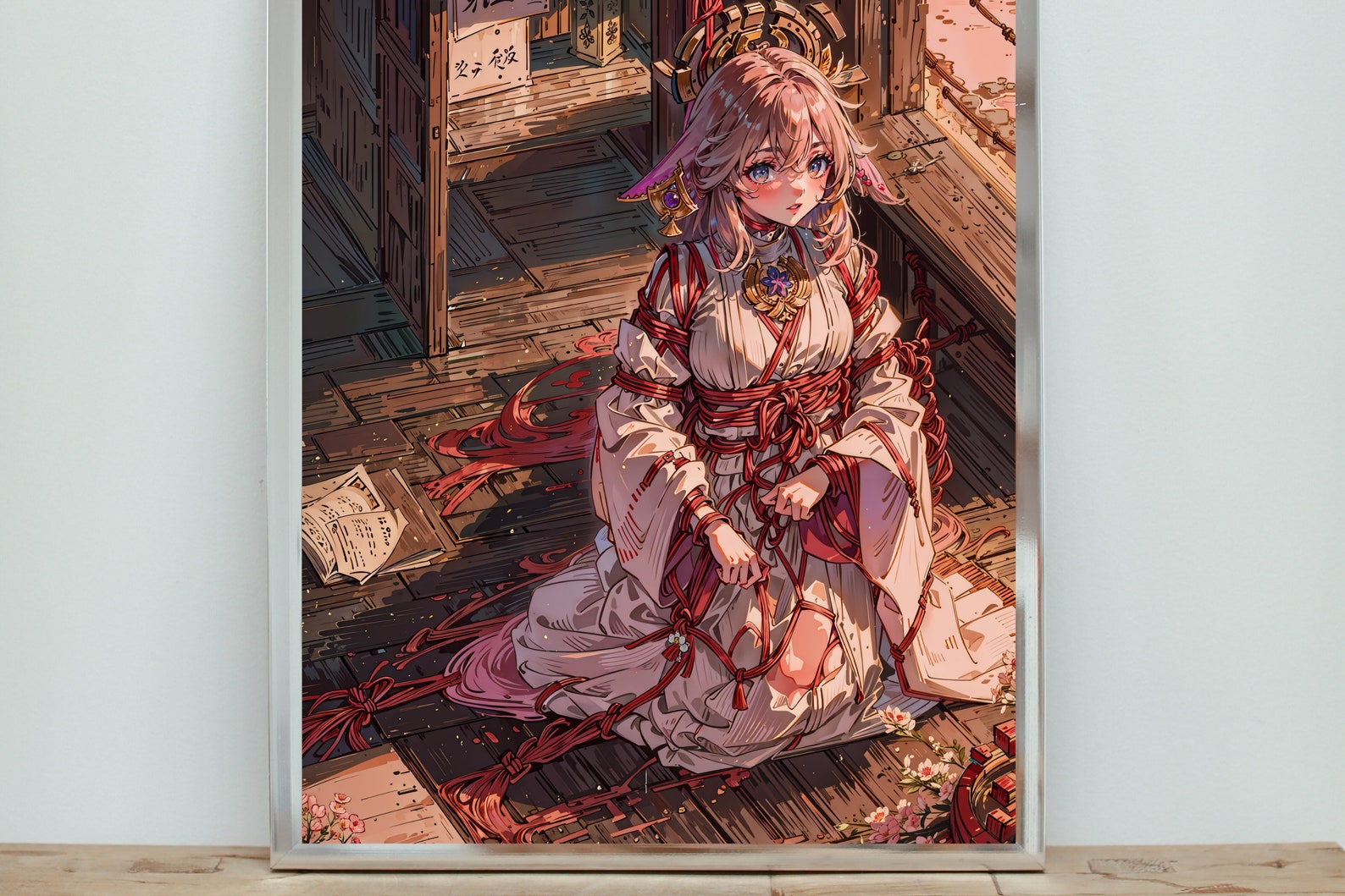 Yae Miko Genshin Impact Digital Poster, Yae Miko Digital Stickers, Miko ...