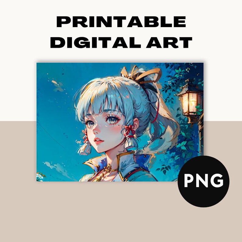 Kamisato Ayaka Genshin Impact Digital Poster, Ayaka Artful Art ...