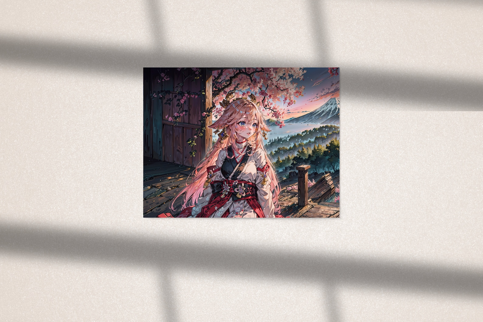 Yae Miko Genshin Impact Digital Poster, Yae Miko Digital Stickers, Miko ...