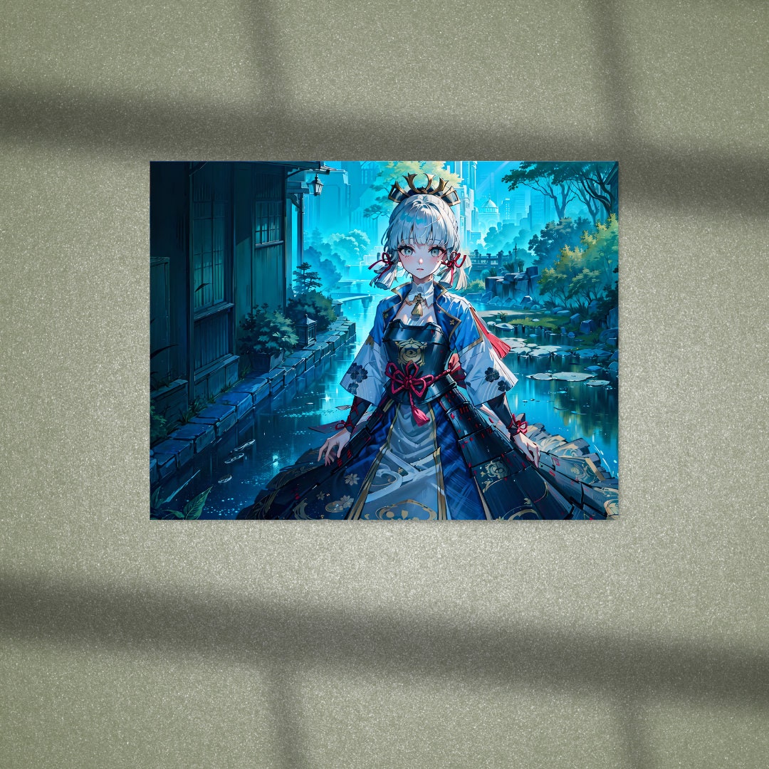 Kamisato Ayaka Genshin Impact Digital Poster, Ayaka Artful Art ...