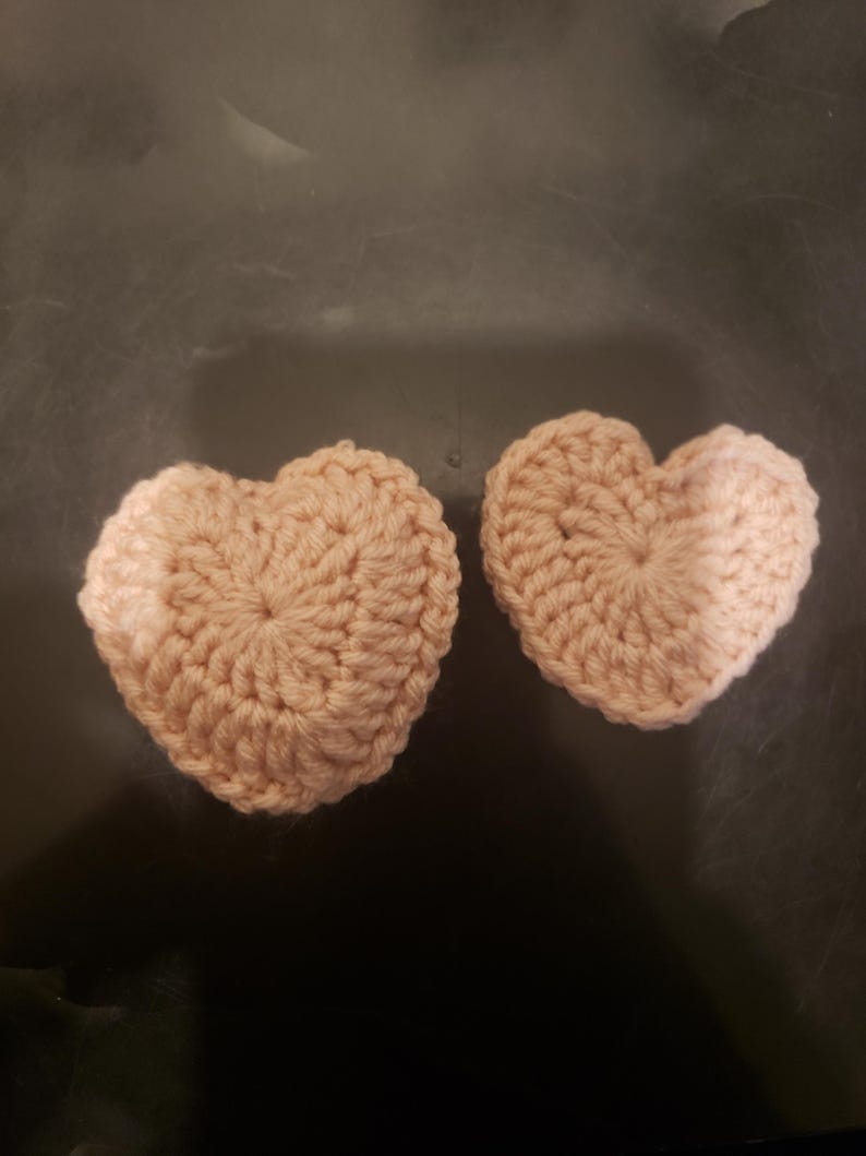 Crochet Puff Heart/ Crocheted 3D Heart - Etsy