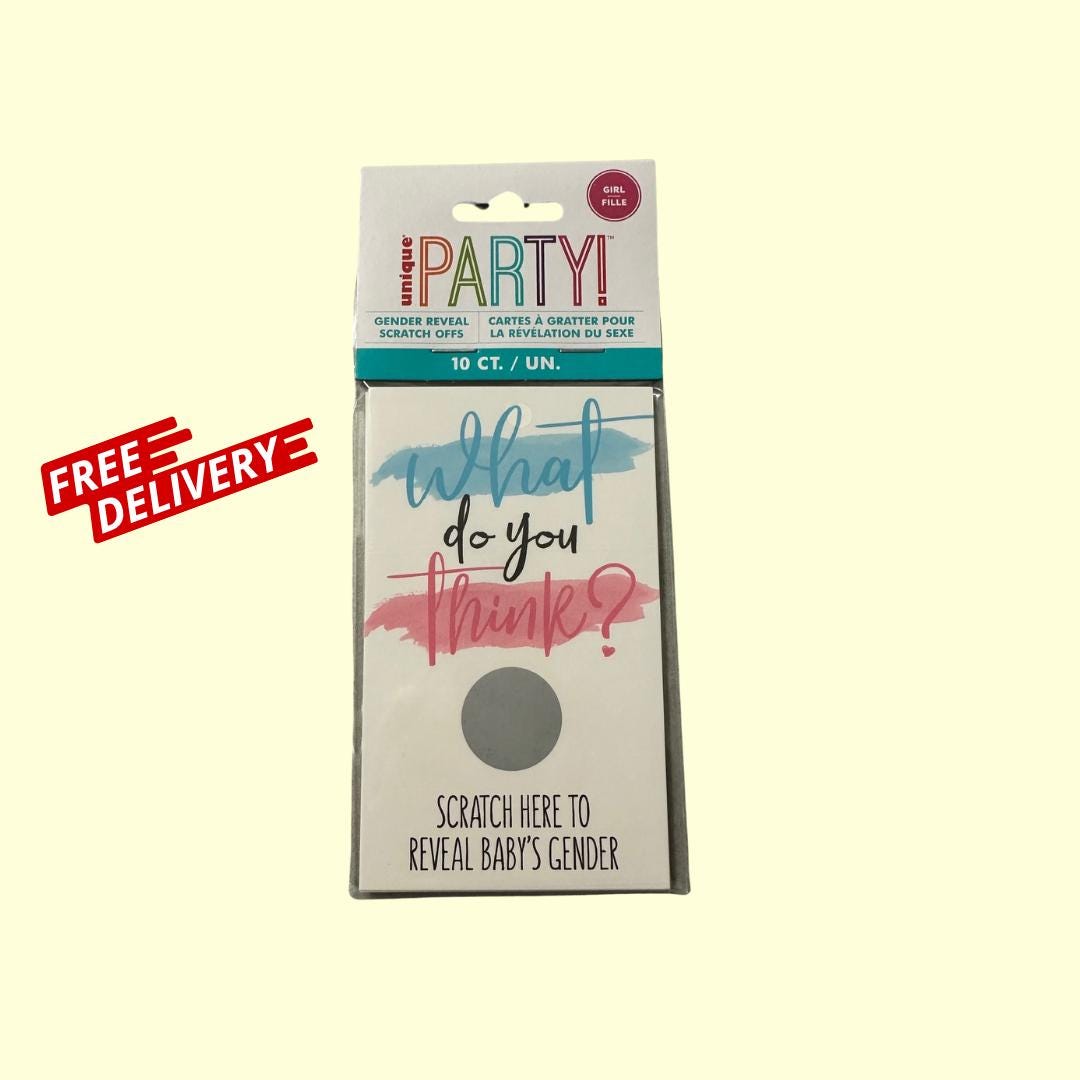 Gender Reveal Scratch Cards Pack of 10 Girl Cards - Etsy