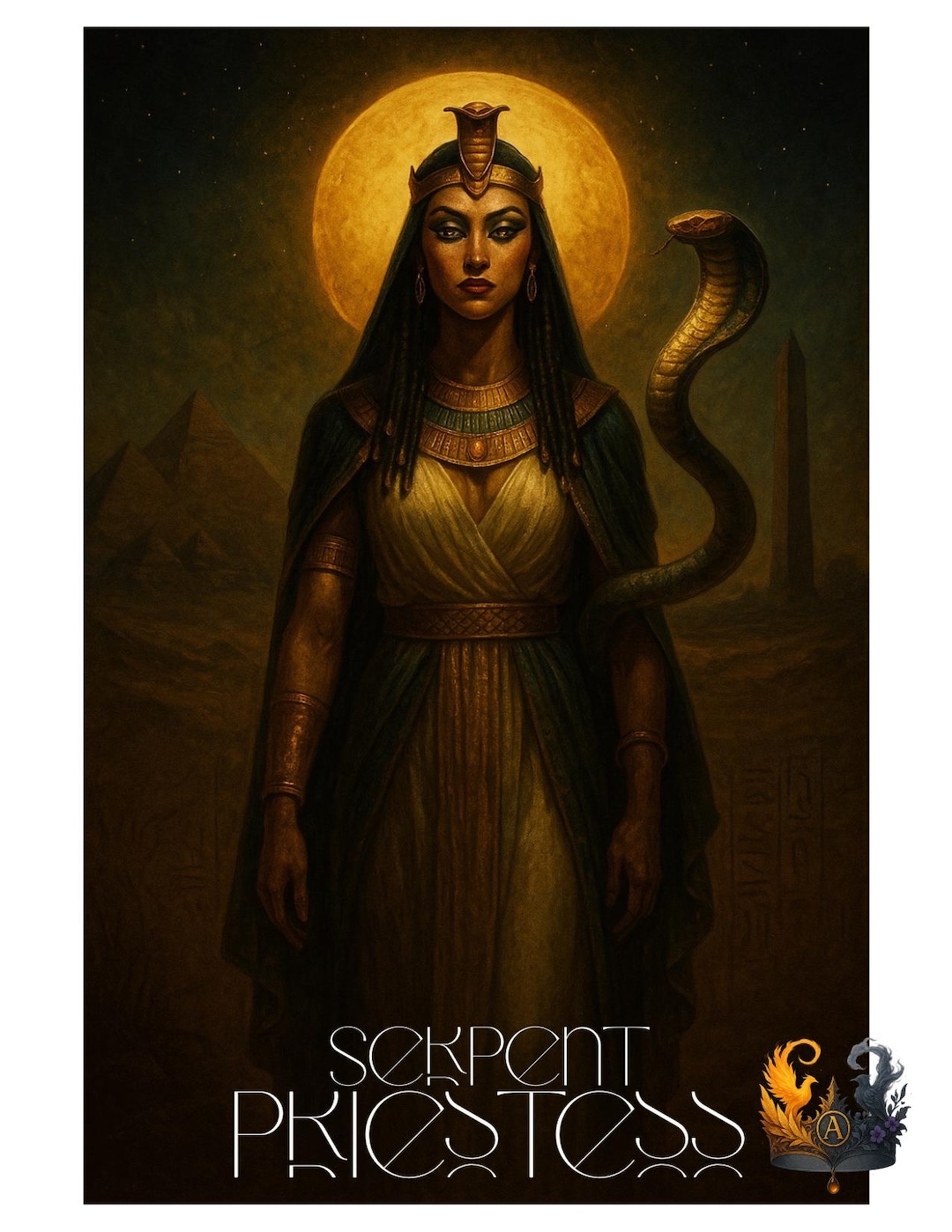 Serpent Priestess Altar Card: Printable Spiritual Ritual Art (digital ...
