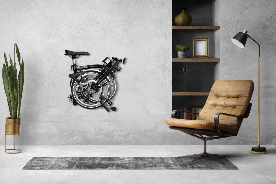 Brompton Wall Mount Rack | Folding Bike Hanger | 3D Printed PETG Hook ...