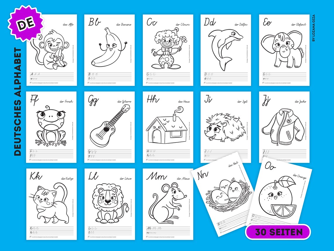 Printable Alphabet Coloring Pages, ABC Coloring, Alphabet Activity ...