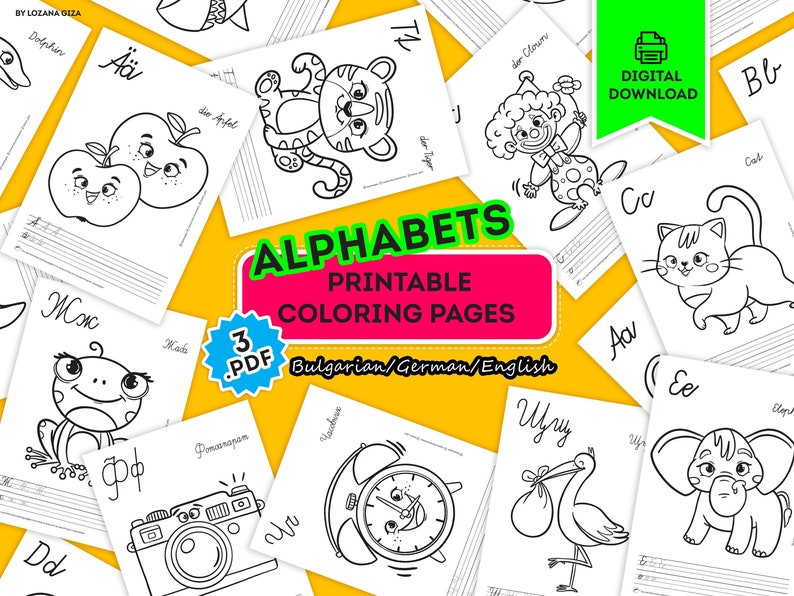 Printable Alphabet Coloring Pages, ABC Coloring, Alphabet Activity ...