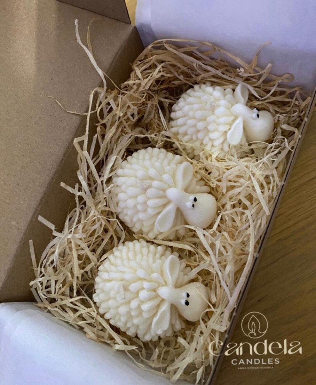 Set of 3 Sheep sheep Candle Animals Cute Christmas Candle Favours ...