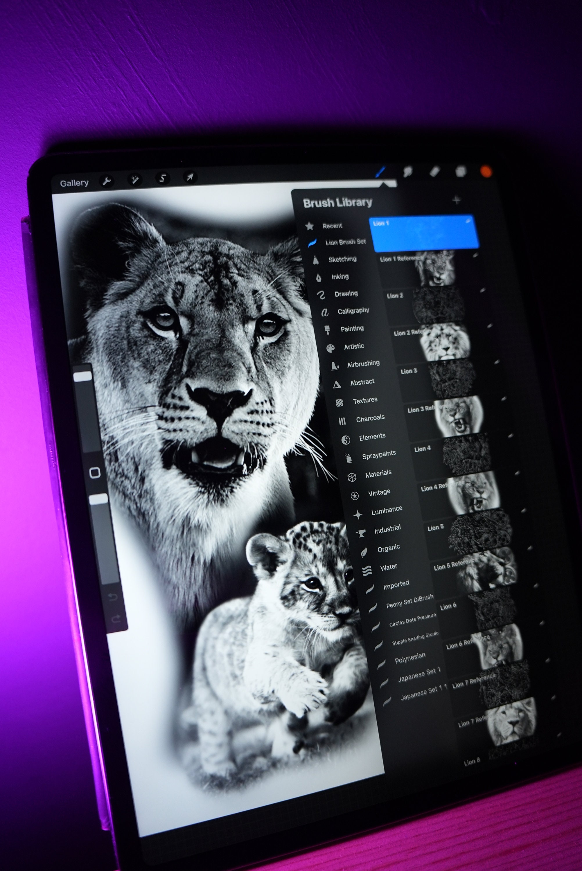 Lion Tattoo Procreate Stempels - Etsy