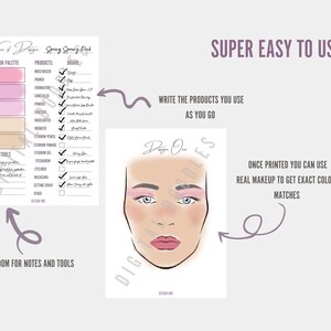 Make-up Face Chart, Make-up Consultation, Printable Face Chart, Eye ...