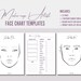 Make-up Face Chart, Make-up Consultation, Printable Face Chart, Eye ...