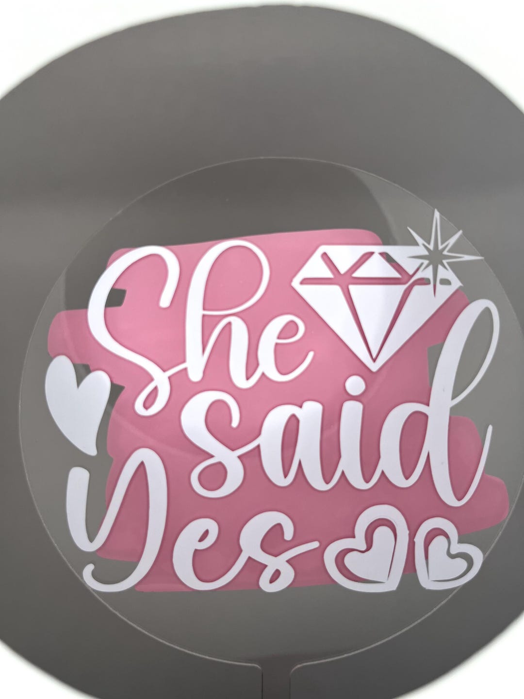 Round Acrylic Cake Topper - Circle Cake Topper , Wedding , Anniversary ...