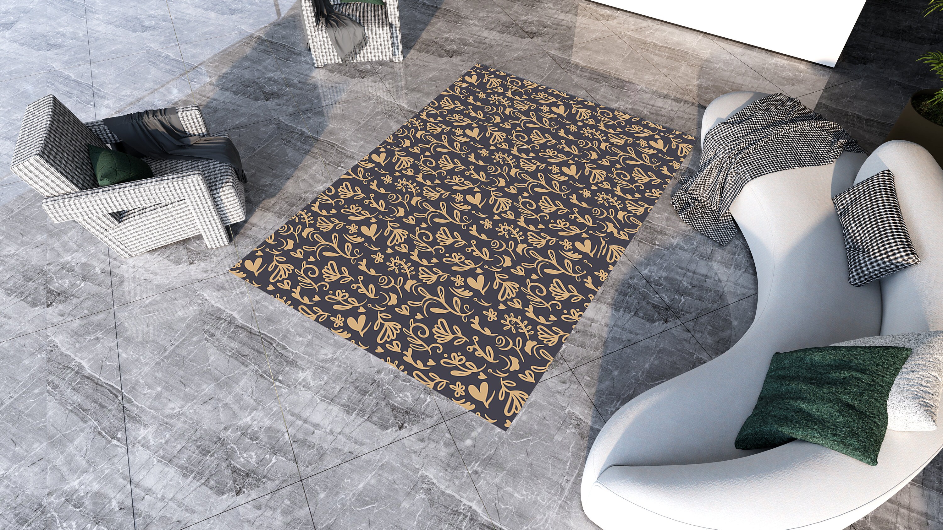 Art Nouveau Rug Art Nouveau Decor Vintage Rug Retro Rug - Etsy