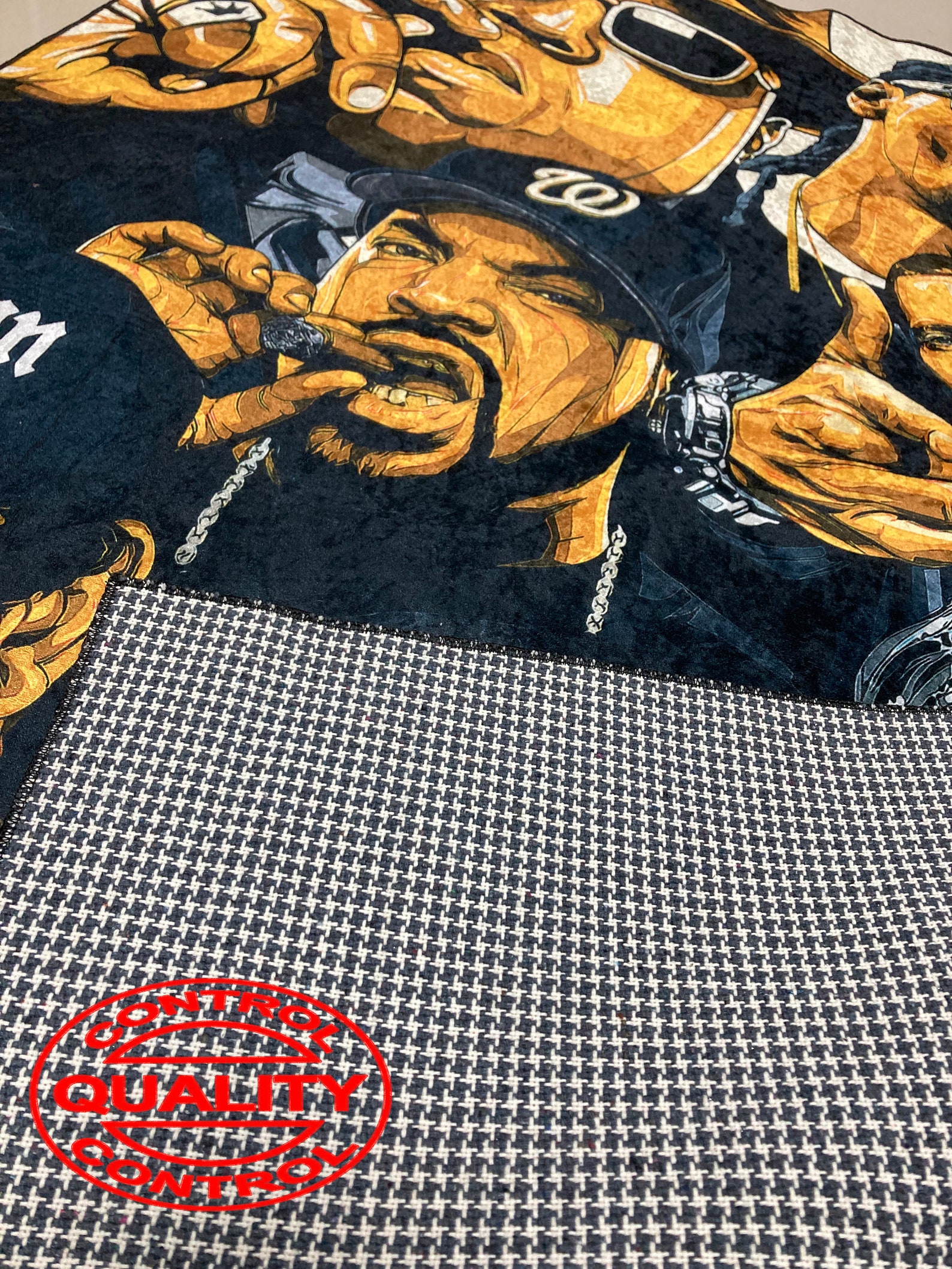 Art Deco Rug Indigo Blue and Beige Rug Area Rug Decorative - Etsy