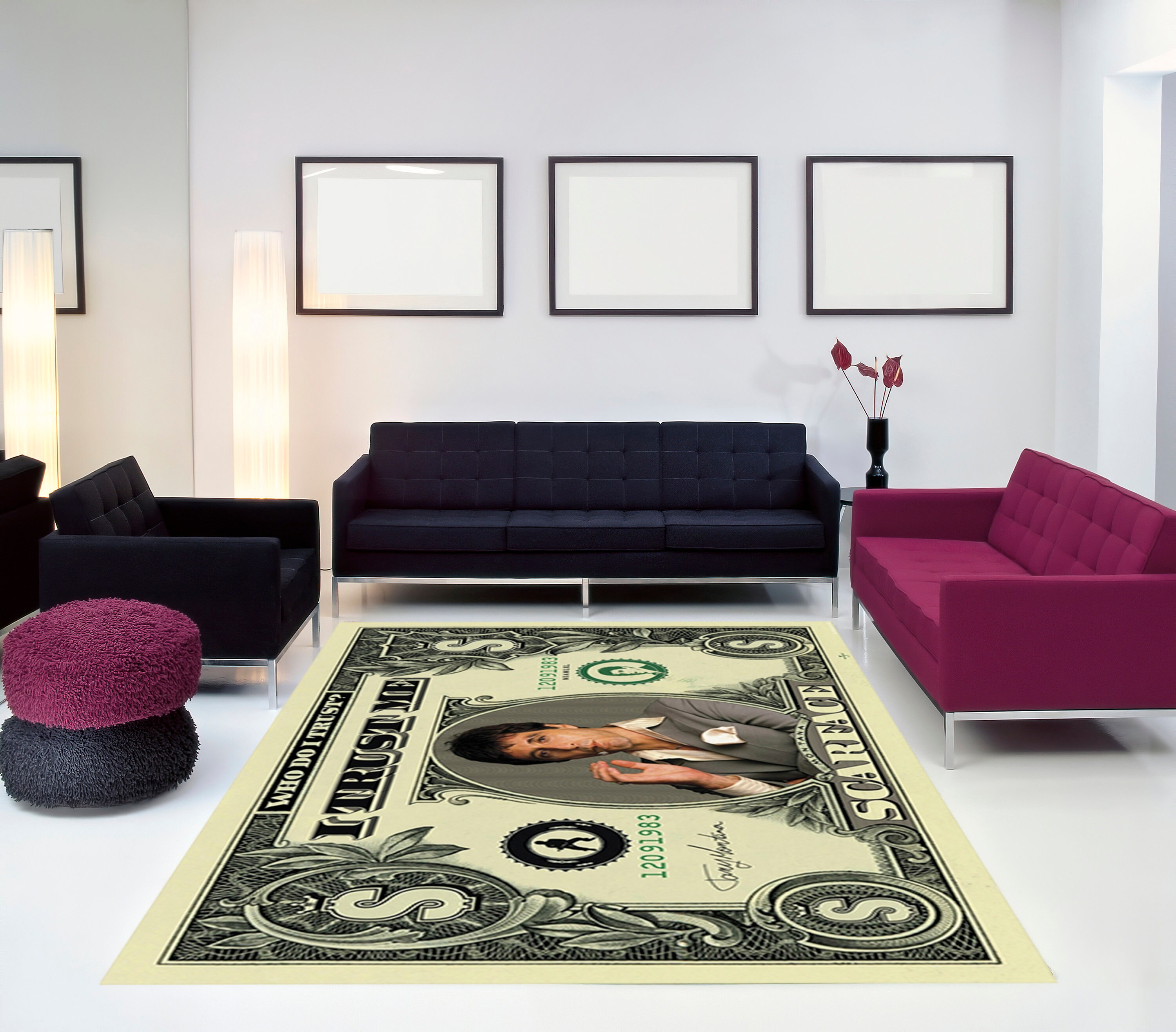 Scarface Rug, Dollar Rug, Tony Montana Rug, Salon Rug, Popular Rug ...