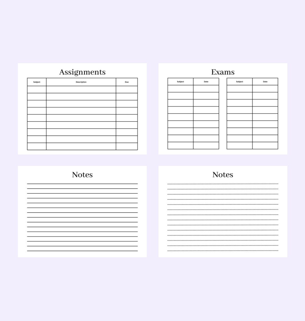Revision Timetable/planner Template - Etsy