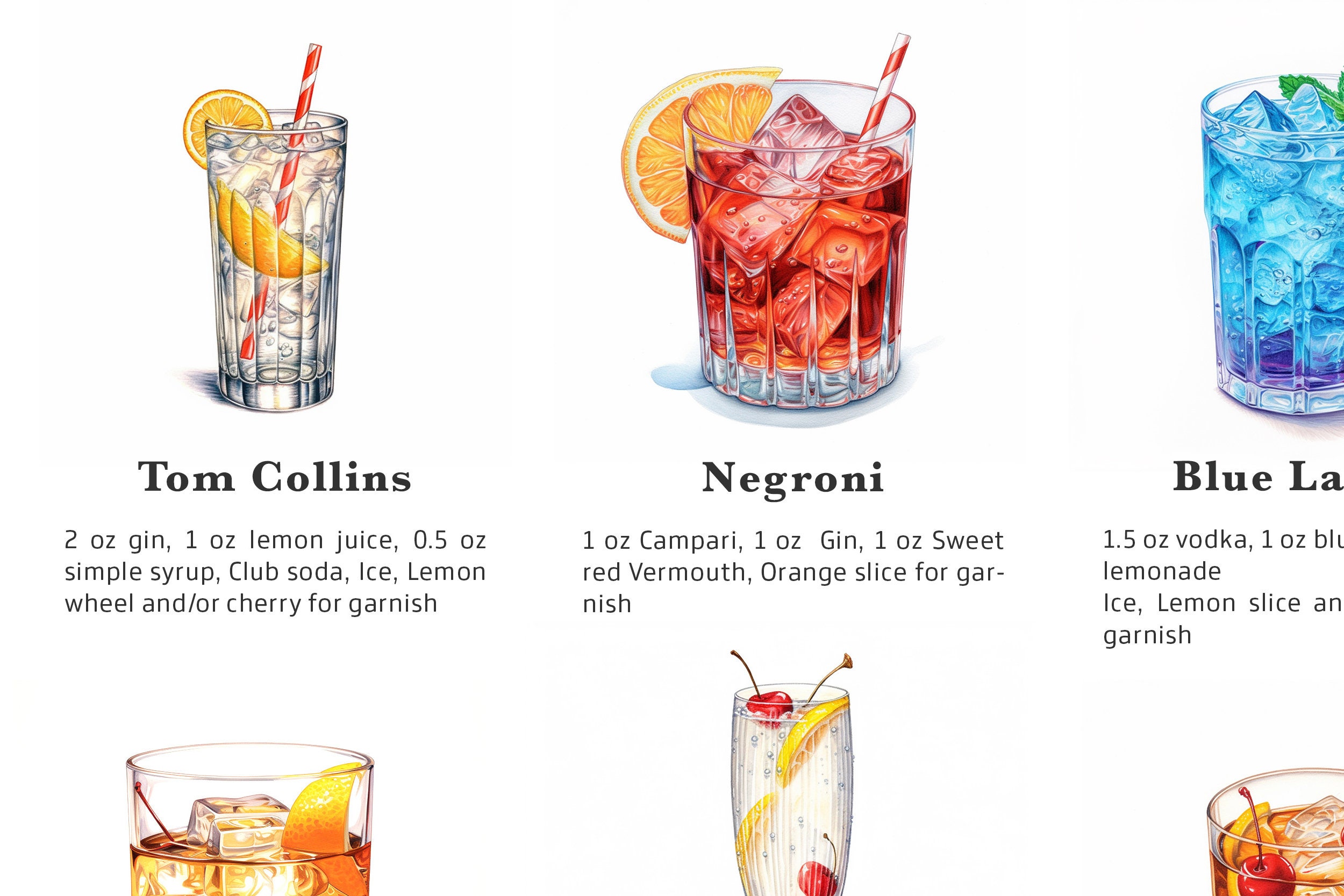 25 Popular Cocktails Cocktails Recipe Print Cocktail Print - Etsy Australia