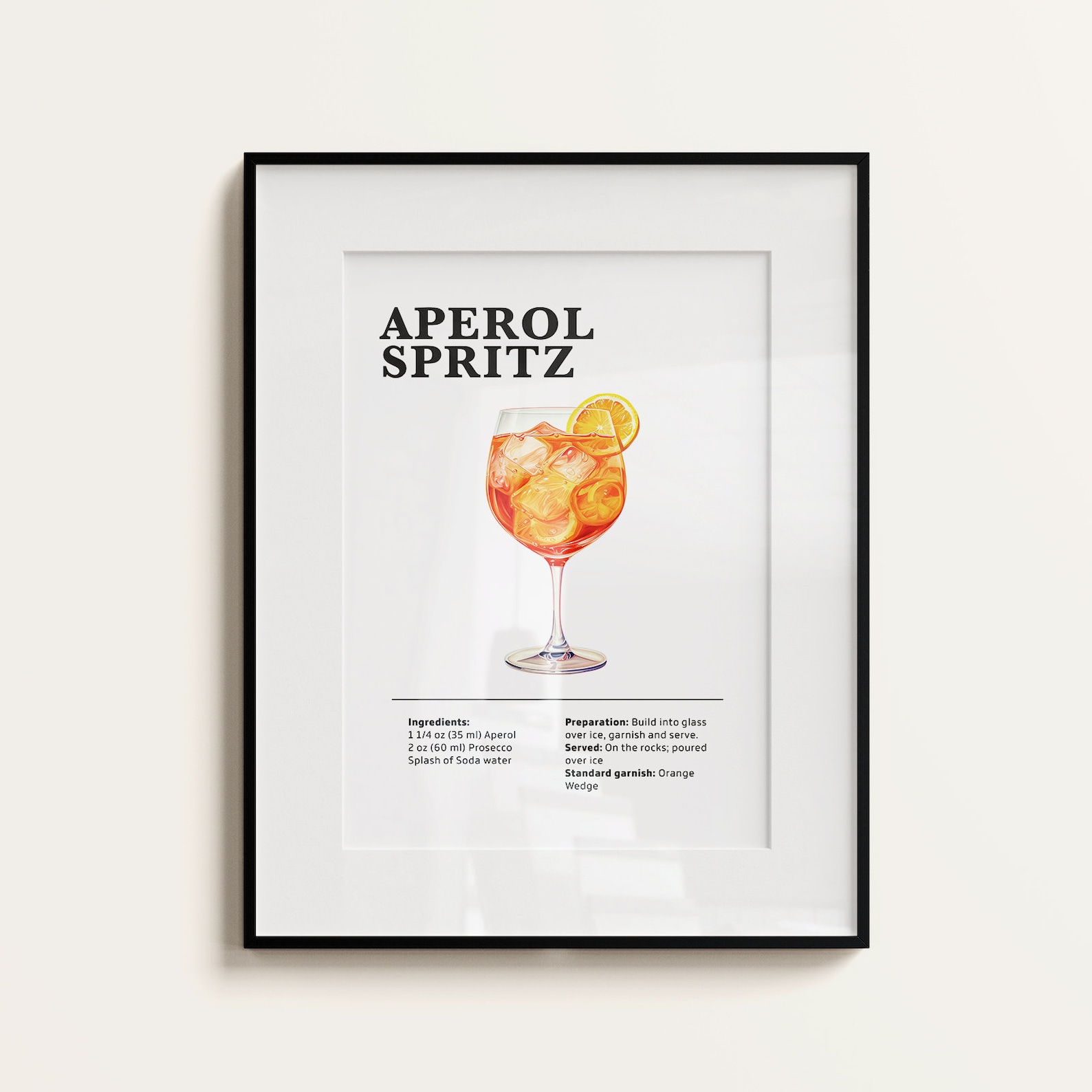 Aperol Spritz Poster Aperol Recipe Prosecco Cocktail Print - Etsy UK