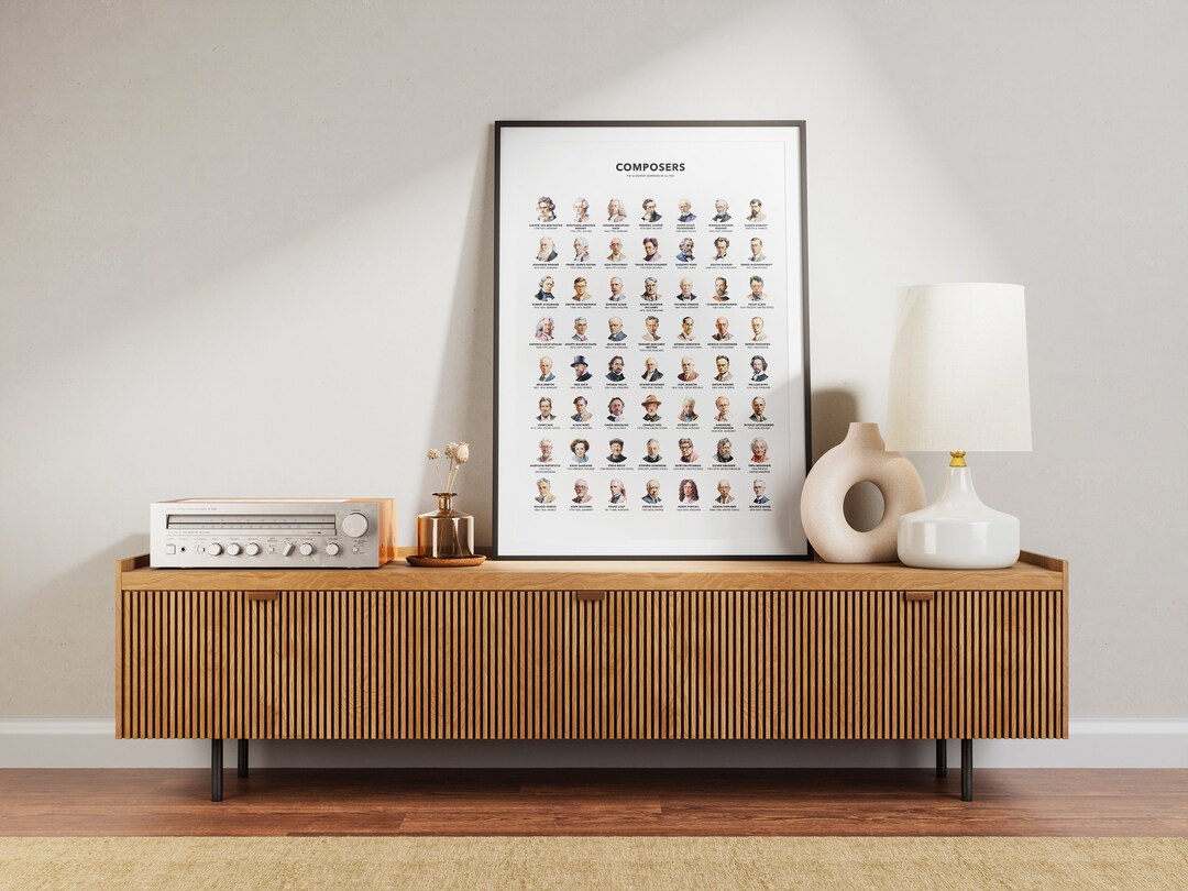 56 Great Composers Poster. Music Lover Gift. Composers Infographics ...