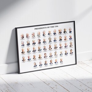 Presidents of the USA. Historical Educational Patriotic Classroom ...