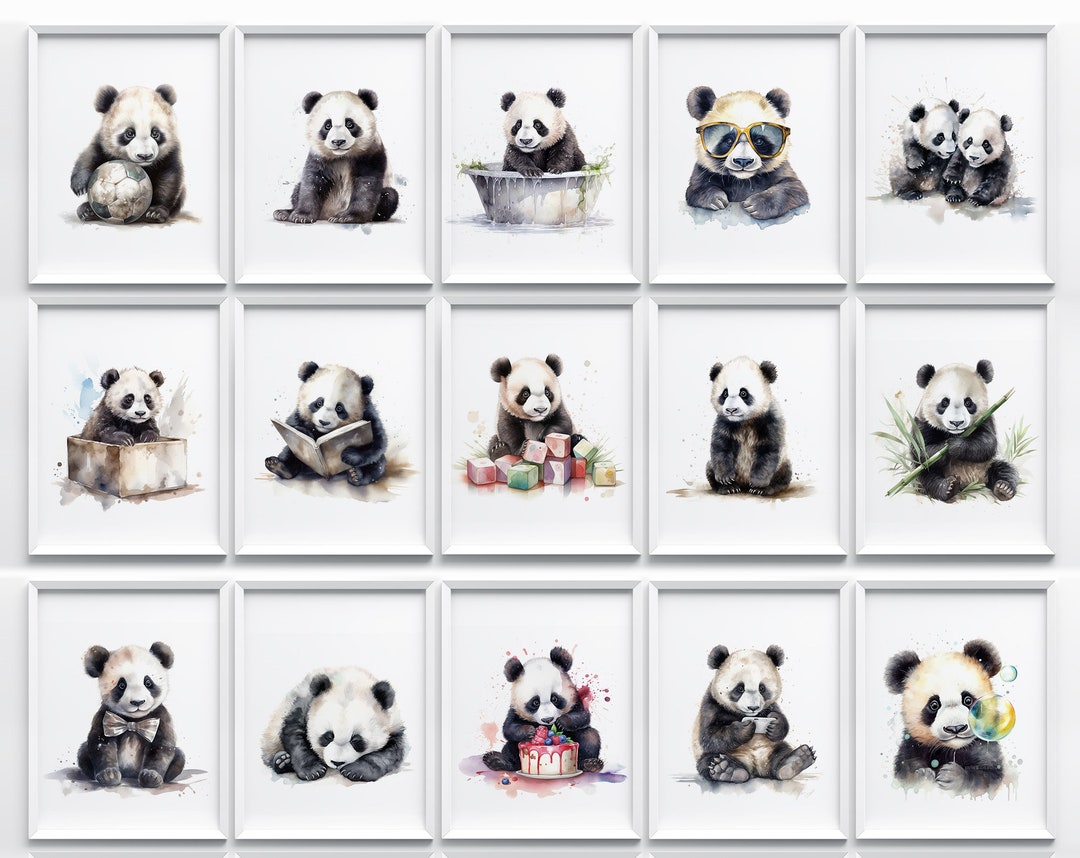 27 Baby Pandas. Nursery Decor. Children, Kids Room, Baby's Gift, Girls ...