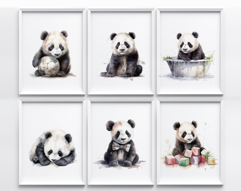 27 Baby Pandas. Nursery Decor. Children, Kids Room, Baby's Gift, Girls ...
