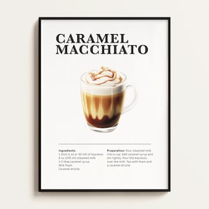 Individual Coffee Posters Bundle, Coffee Guide, Espresso Drinks, Coffee ...