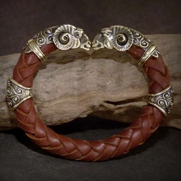 Rams Head Viking Bracelet - Etsy