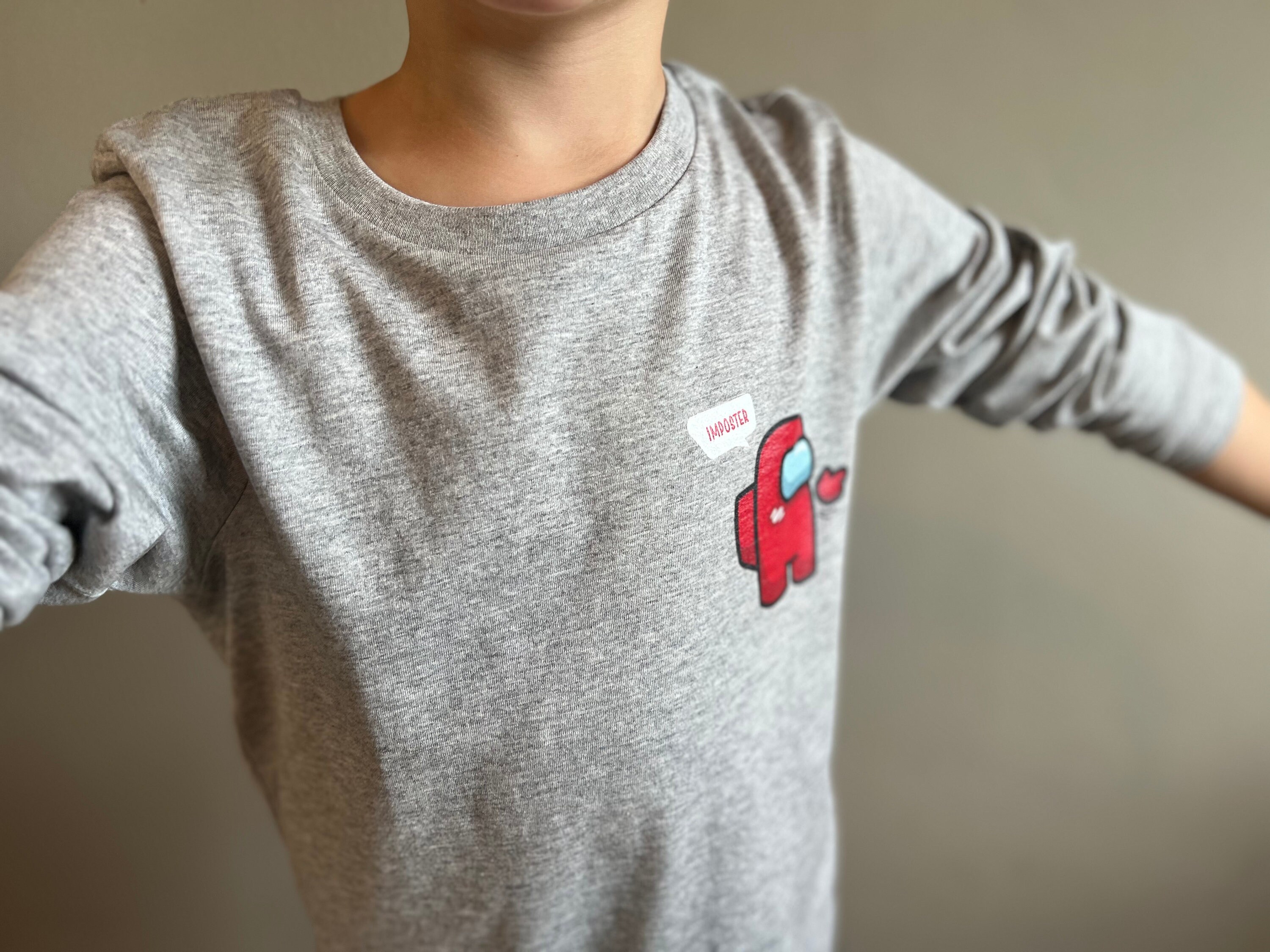 Among Us, Imposter Long Sleeved Kids Unisex T-shirt red Character - Etsy