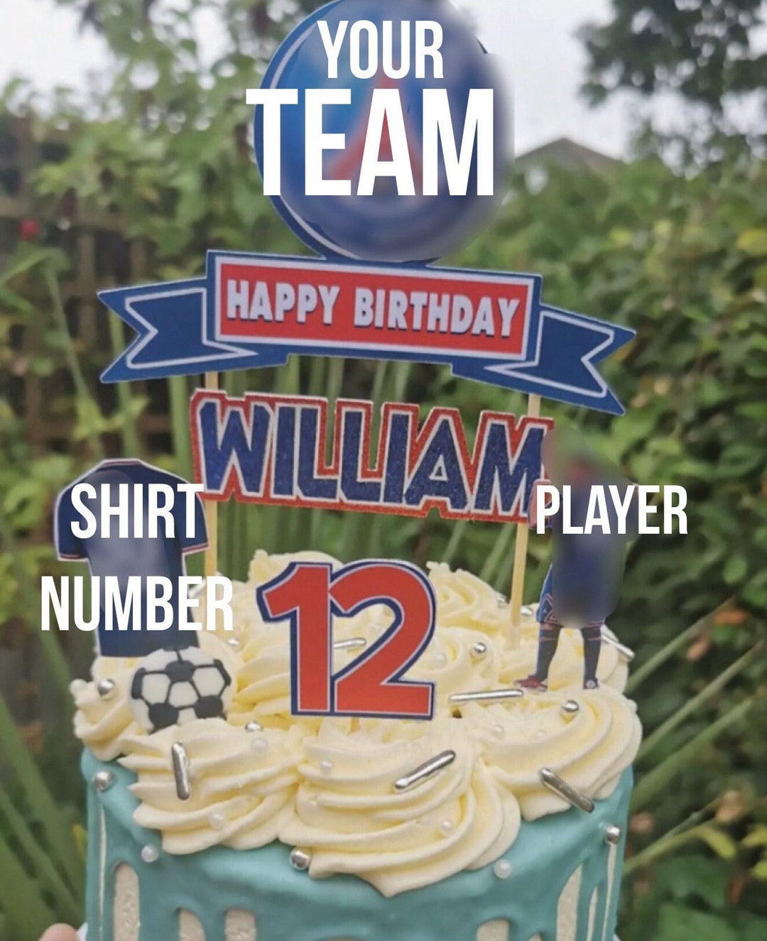 Personalised Football Team Cake Topper - Etsy