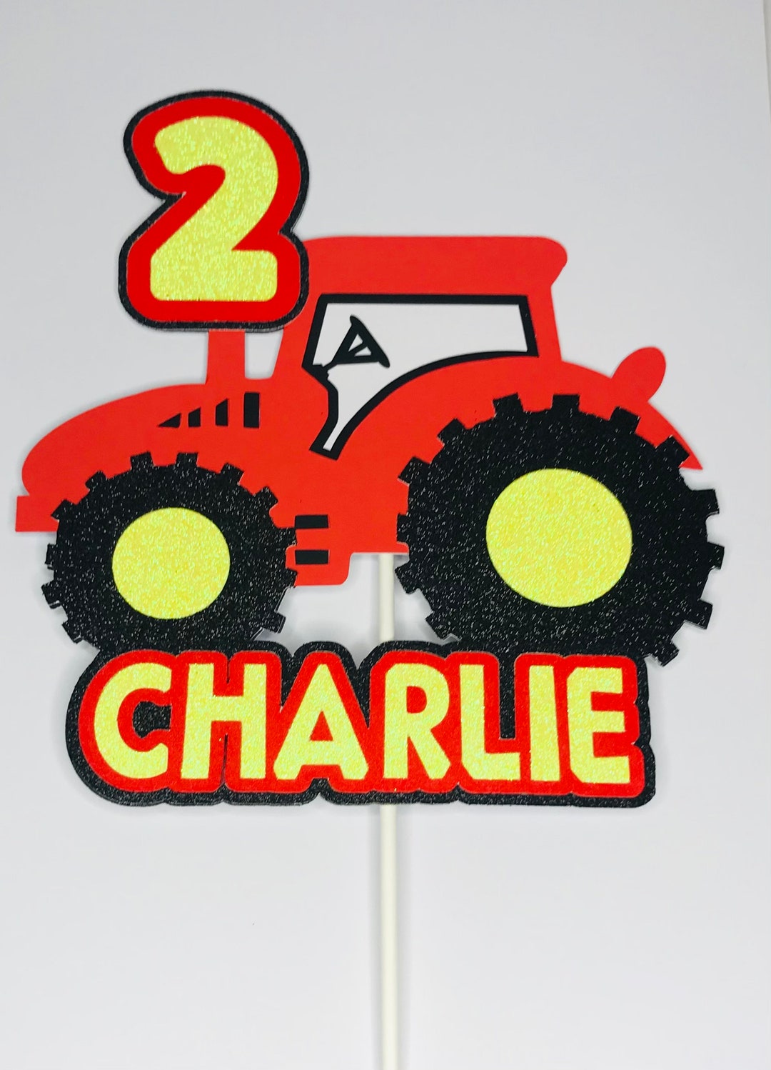 Tractor Cake Topper in Green or Red - Etsy Australia