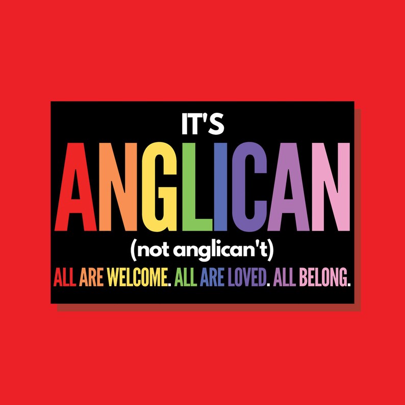 Anglican Sticker, LGBTQIA+ Christian, LGBTQIA+ Pride, Proud Christian ...