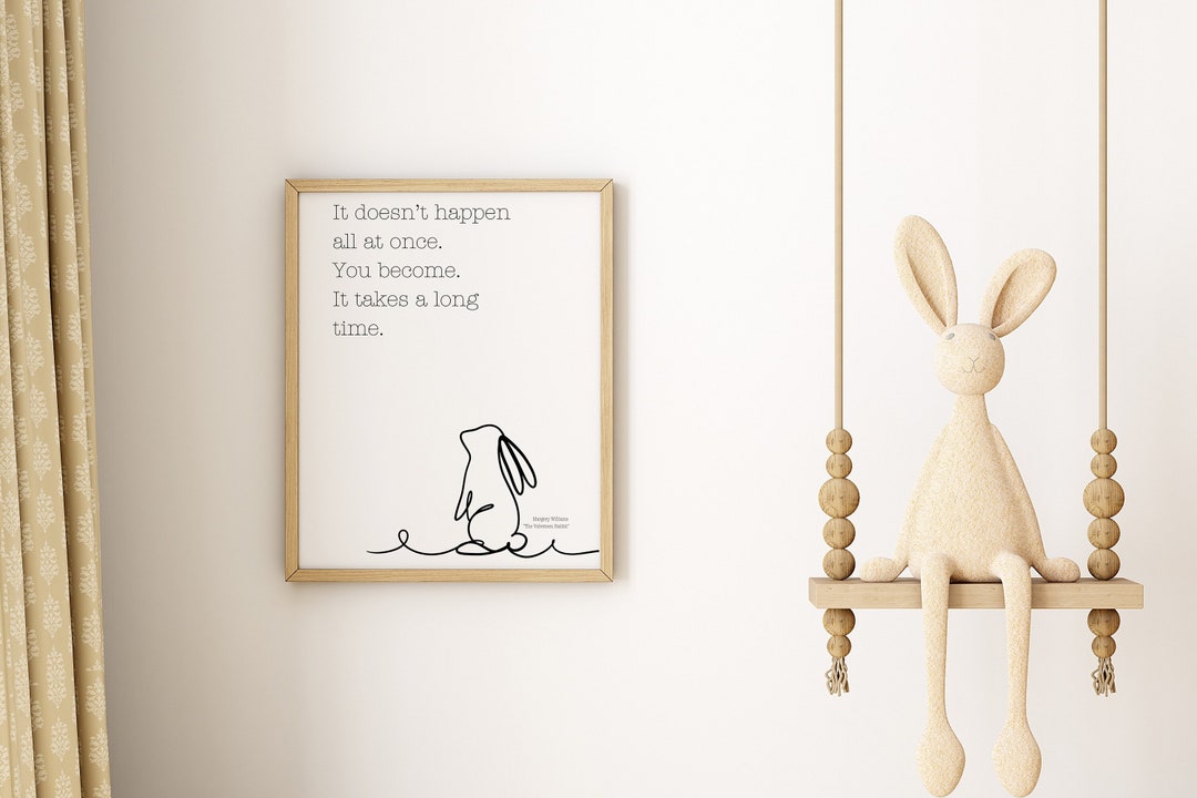 Velveteen Rabbit PRINTABLE Quote Art, Literary Quote Art, Gift for ...