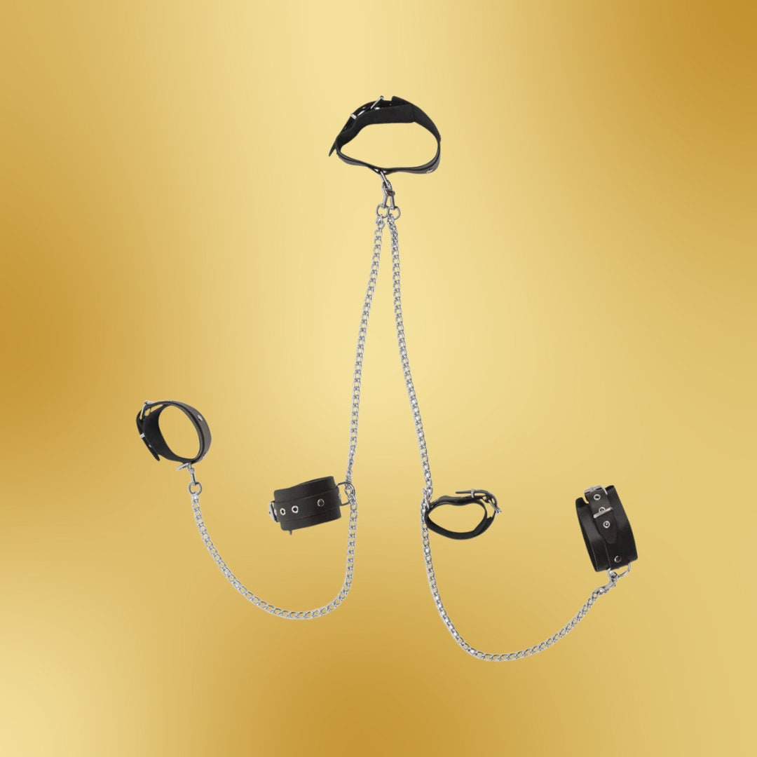 BDSM Leather Restraints Full Body, Full Body Leather Restraints, Hand ...
