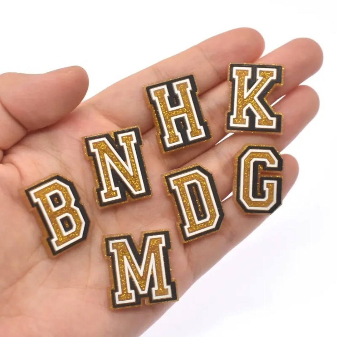 Gold Letter Croc Charms A - Z, Personalised Shoe Accessories, Custom ...