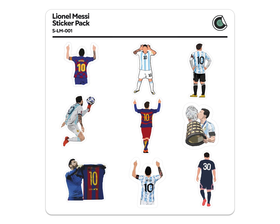 25% OFF Lionel Messi Vinyl Sticker Pack, Football Stickers, Messi ...