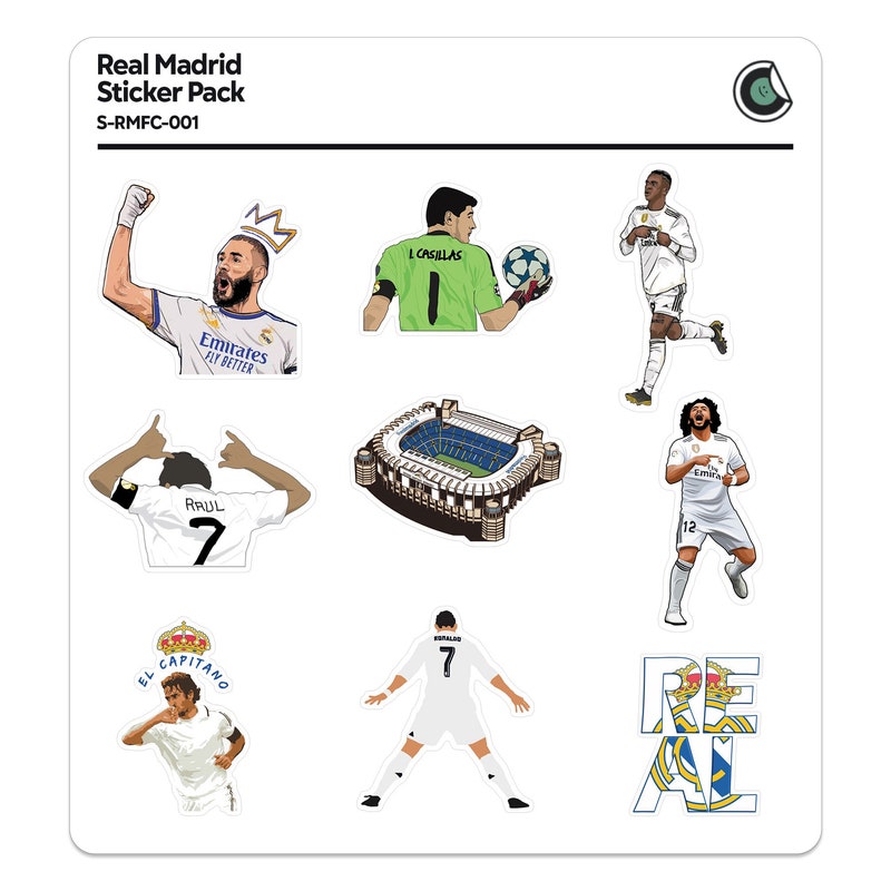 Real Madrid Stickers - Etsy