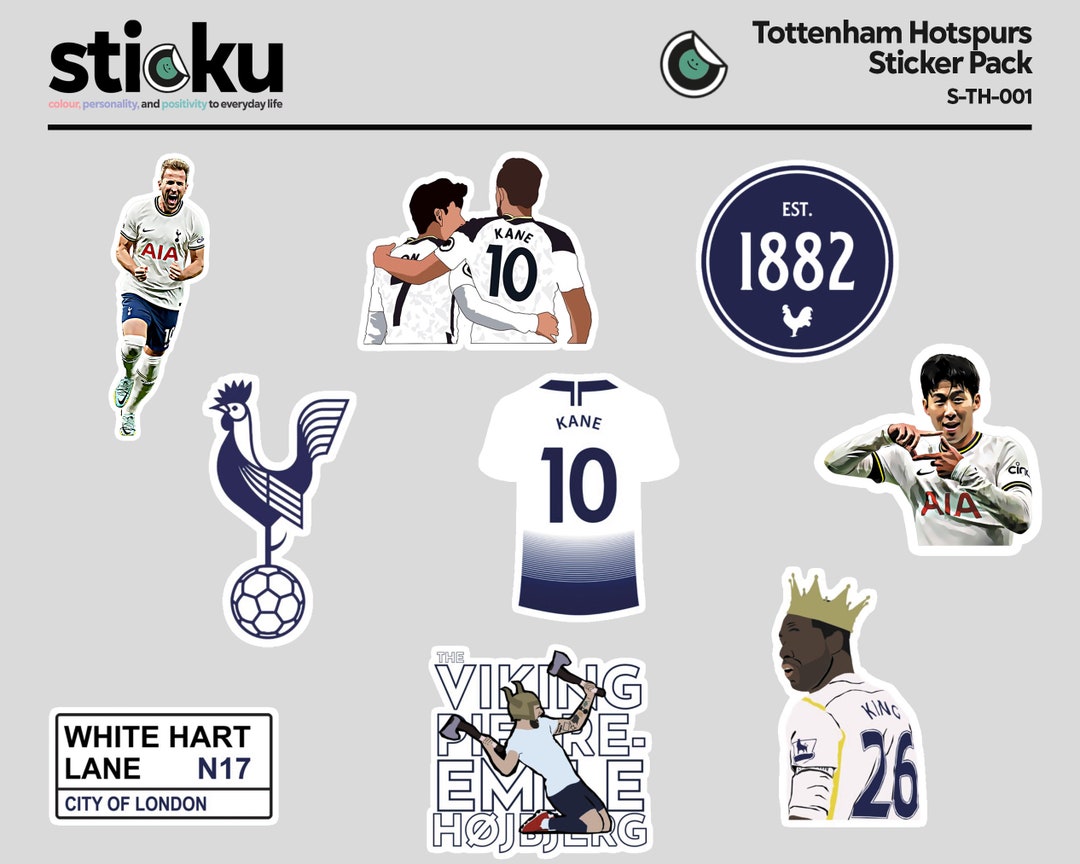 25% OFF Tottenham Hotspurs Football Vinyl Sticker Pack Spurs - Etsy UK