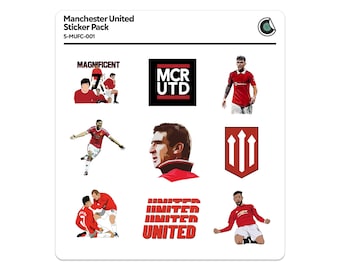 25% OFF Manchester United Football Vinyl Sticker Pack, Gunners Stickers ...