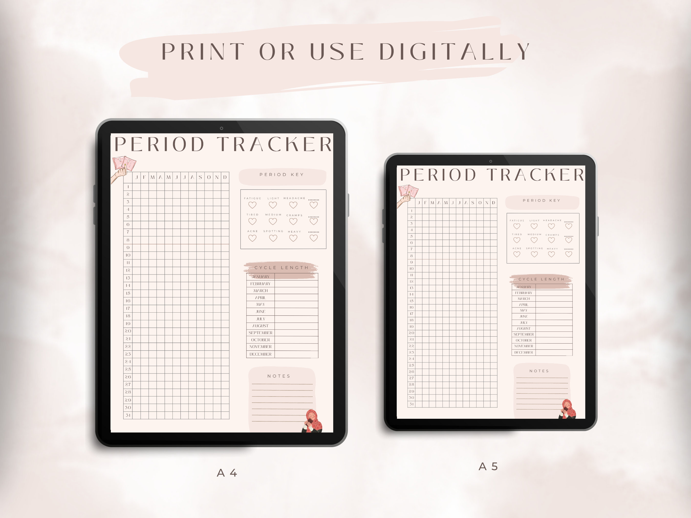 Period Tracker Printable | Period Journal | Symptom Tracker | Fertility ...