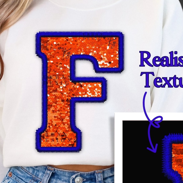 Florida Realistic Faux Embroidery Glitter Sequins, Faux Patch Sport Athletic PNG,DTF Digital ...